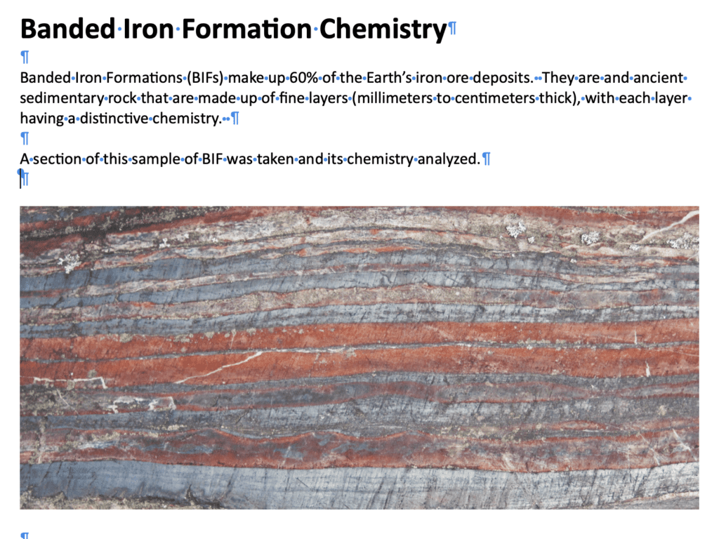 Banded Iron Formations - data graphing and more (Listen to Podcast then ...